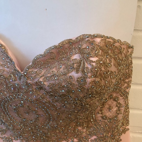 Amy Lee | Dresses | Amy Lee Light Pink Strapless Sheath Prom Dress ...